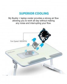 Buy wooden Laptop table with Cooling Fan in Pakistan | Clicknget